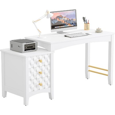 Tribesigns Modern Reversible Computer Desk, White : Target