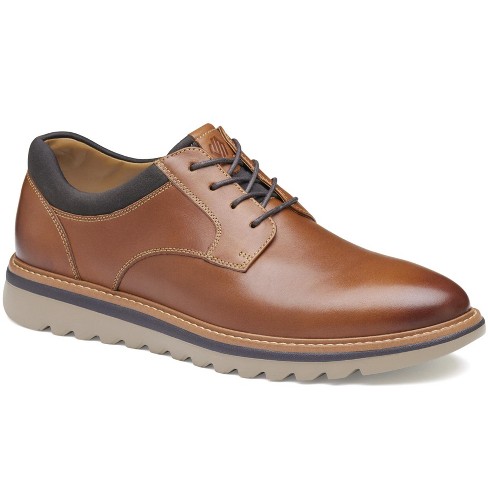 Johnston & Murphy Men's Algood Plain Toe Shoe, Tan Full Grain, Size 10. ...