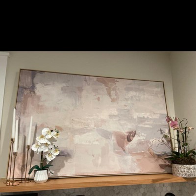 58" X 38" Tonal Abstract Framed Canvas - Threshold™ Designed With ...