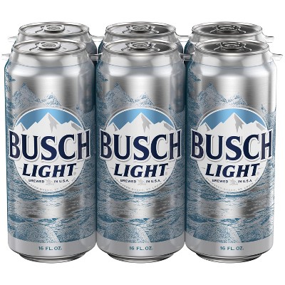 Busch Light Beer - 6pk/16 Fl Oz Cans : Target