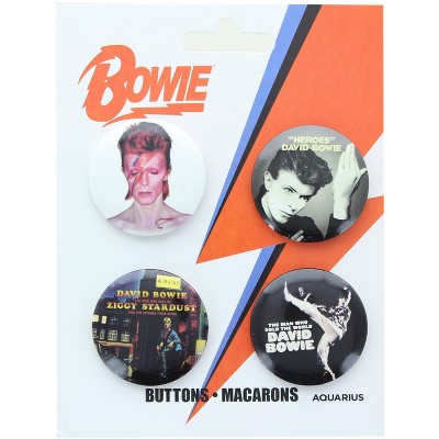 Nmr Distribution David Bowie Carded Button Pin 4 Pack : Target