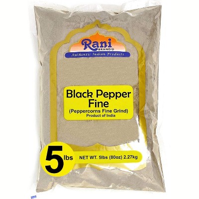 Black Pepper Coarse Ground (28 Mesh) - 80oz (5lbs) 2.27kg - Rani Brand ...