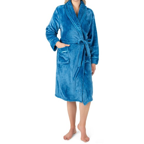 Pavilia Soft Plush Women Fleece Robe, Cozy Warm Housecoat Bathrobe ...