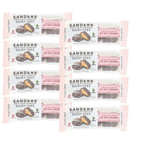 Sanders Dairy Free Dark Chocolate Sea Salt Caramels - Case Of 8/1.5 Oz ...