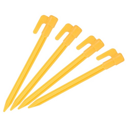 Unique Bargains Plastic Windproof Camping Tent Stakes Ground Pegs With ...