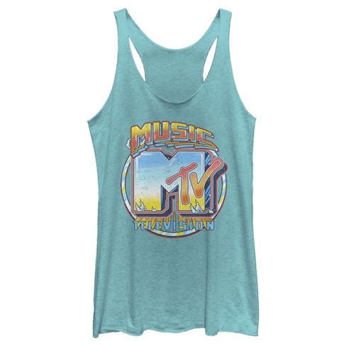 Women's Mtv Old School Logo Racerback Tank Top : Target
