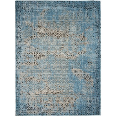 Nourison Karma Krm01 Blue Area Rug 5'3" X 7'4" : Target