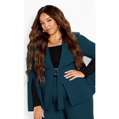 City Chic | Women's Plus Size Abby Jacket - Jade - 12 Plus : Target