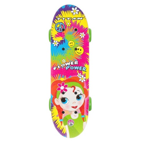 Titan Flower Power 17" Skateboard, Blue : Target