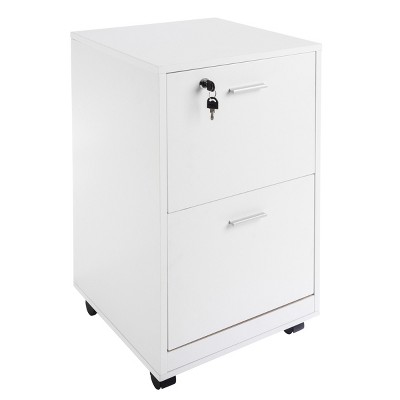 Lavish Home 2-drawer File Cabinet With Lock, White : Target