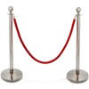Juvale Set Of 2 Red Velvet Stanchion Rope With Silver Chrome Plated ...