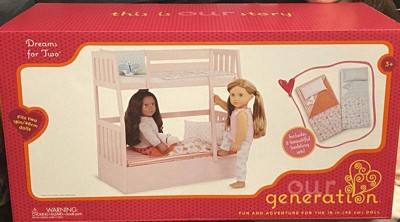 Our Generation Dreams For Two Pink Bunk Beds Accessory Set For 18 ...