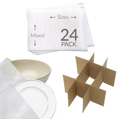 Ubmove Moving Supplies Foam Wrap Dish Cell Divider Kit & Foam Pouches ...