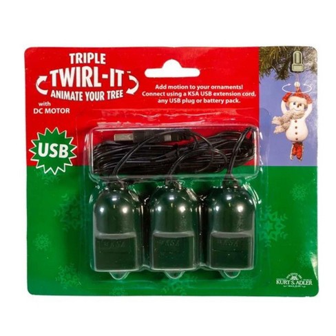 2.25 In Usb Triple Twirl-it W/dc Motor Animate Your Tree Tree Ornaments ...