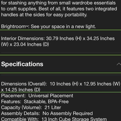 Wave Open Front Bin - Brightroom™ : Target