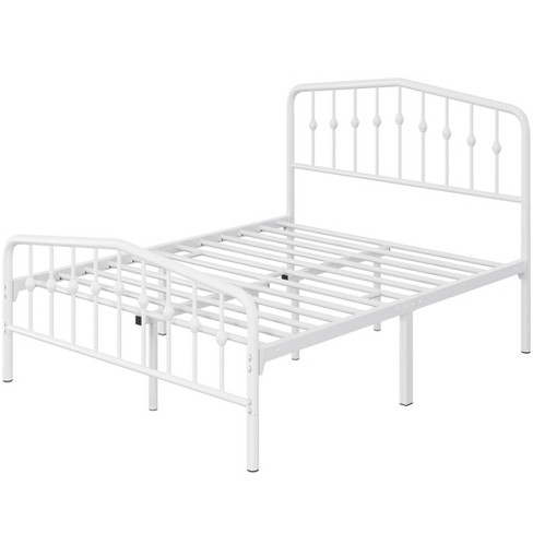 Yaheetech Modern Metal Bed Frame With Arched Headboard, Black(full ...
