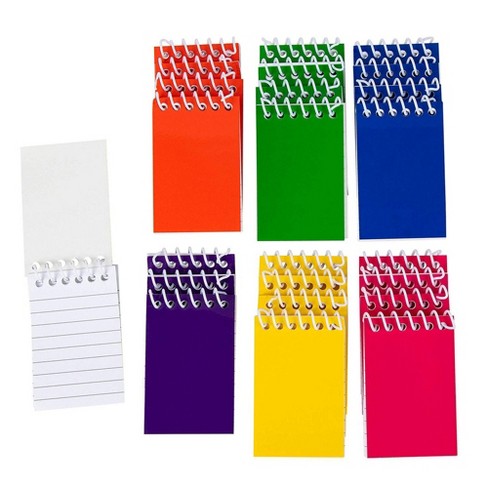 Blue Panda 24 Pack Mini Small Spiral Notepads Notebooks Memo Pad Lined ...