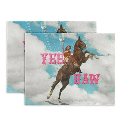Msgonzalez Yee Haw I Set Of 4 Placemats - Deny Designs : Target