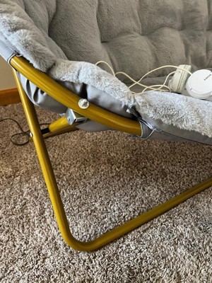 Flash Furniture Eleanor 56" Portable Folding Double Saucer Chair In ...