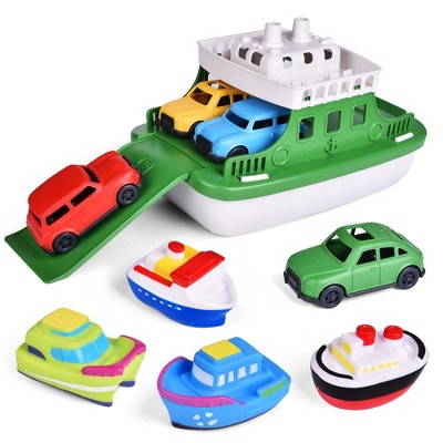 Fun Little Toys 9pcs Floating Toy Boat Set, Bath & Pool Toys With 4 ...