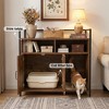 MooxvMoo 32" Wooden Cat Litter Box Enclosure, Spacious Hidden Cat ...