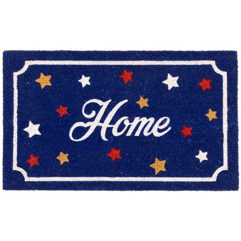 Northlight Blue Coir "home" Americana Outdoor Doormat 18" X 30" : Target