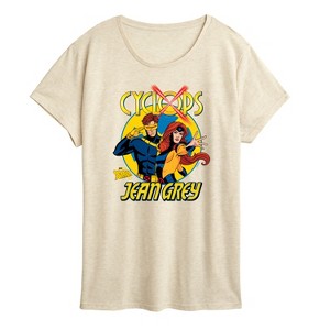 Women's - X-Men - Cyclops And Jean Grey Short Sleeve Graphic T-Shirt ...