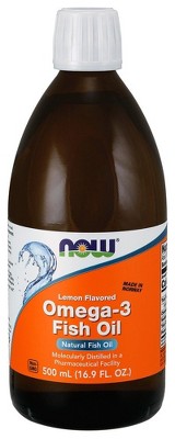 Omega 3 Fish Oil Lemon By Now Foods - 500 Ml Liquid : Target