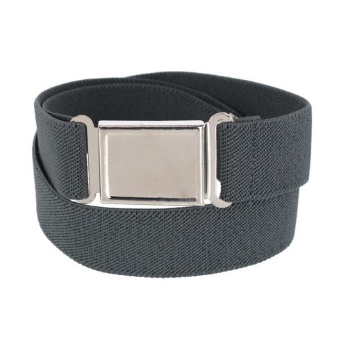 Ctm Kids' Adjustable Elastic Belt With Magnetic Buckle, Charcoal Grey ...