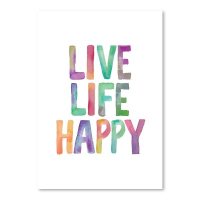 Americanflat Minimalist Motivational Live Life Happy By Motivated Type ...