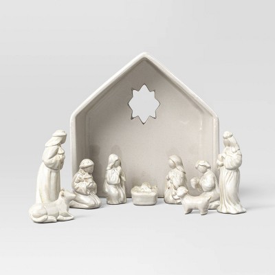 Kurt Adler 9-inch Miniature Nativity Set With 9 Figures And Stable : Target