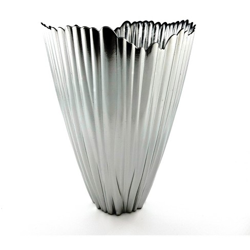 Slickblue 12" Silver Coral Texture Vase : Target
