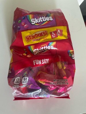 Skittles & Starburst Fun Size Chewy Candy Variety Bag - 32.28oz Jumbo ...