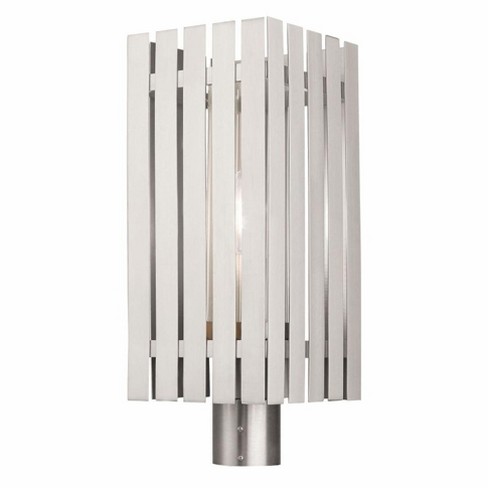Livex Lighting Greenwich 1 - Light Post Light In Brushed Nickel : Target