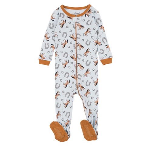 Leveret Footed Cotton Pajamas - Classic Prints : Target