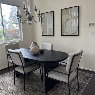 Catlett Oval Modern Wood Dining Table Black - Threshold™ : Target