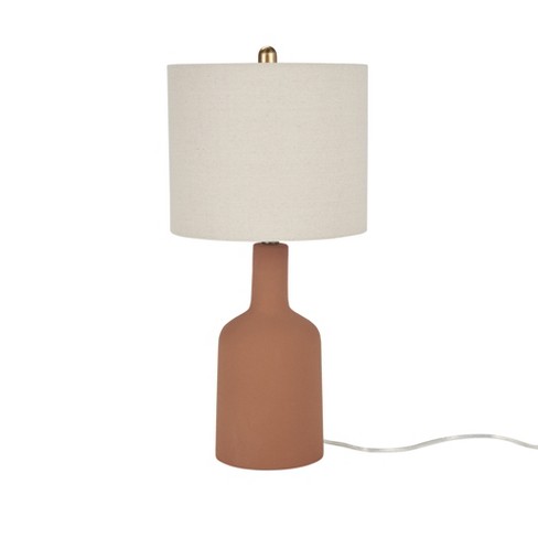22" Terracotta Ceramic Table Lamp - Nourison : Target