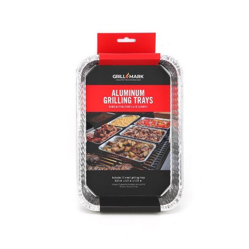 Grill Mark Aluminum Grilling Pan 8.5 In. L X 6 In. W 12 Pk : Target