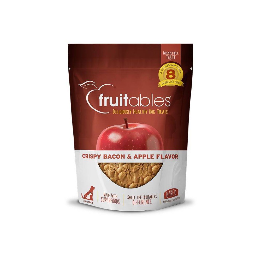 Fruitables Baked Crispy Bacon & Apple Flavor Healthy Low Calorie Dog ...