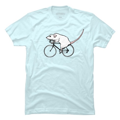 Men's Design By Humans Cycling Rat By Teaandink T-shirt - Light Blue ...