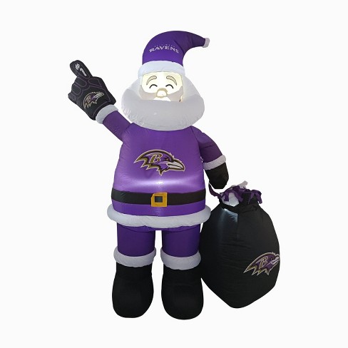 Nfl Baltimore Ravens Inflatable Santa : Target