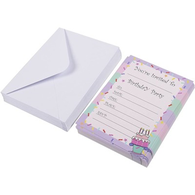 Invitation Cards – 24-pack Birthday Party Invitation Cards, Fill-in ...
