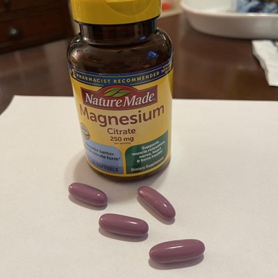 Nature Made Magnesium Citrate 250mg Muscle, Nerve, Bone & Heart Support ...