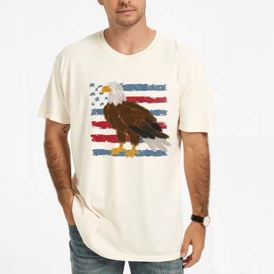 Simply Sage Market - Men's Garment Dyed Graphic T-Shirt - Bald Eagle ...