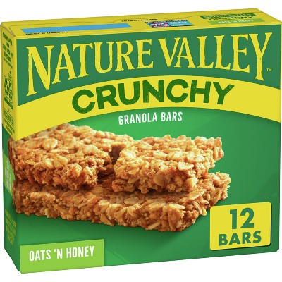 Nature Valley Crunchy Oats 'n Honey Granola Bars - 12ct : Target
