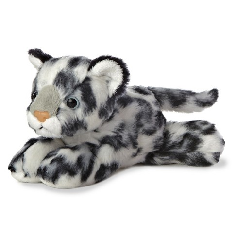 Aurora Mini Flopsie 8" Snow Leopard Grey Stuffed Animal : Target