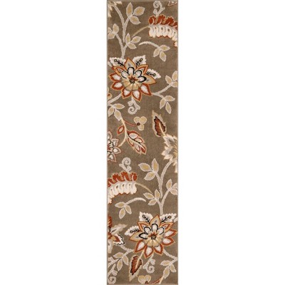 Home Dynamix Amelia Contemporary Geometric Floral Runner Area Rug ...