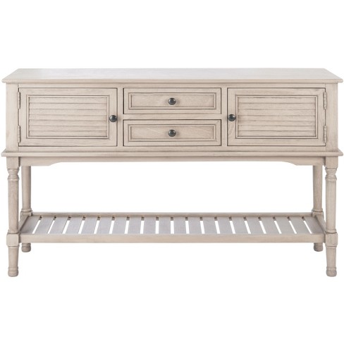 Tate 2 Drawer 2 Door Console Table - Greige - Safavieh : Target