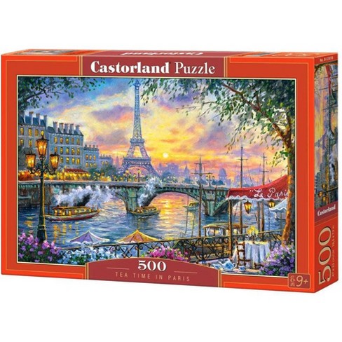 500 Piece Jigsaw Puzzle, Tea Time In Paris, France, Colorful Eiffel ...