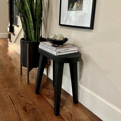 Woodland Carved Wood Accent Table - Black - Threshold™ : Target
